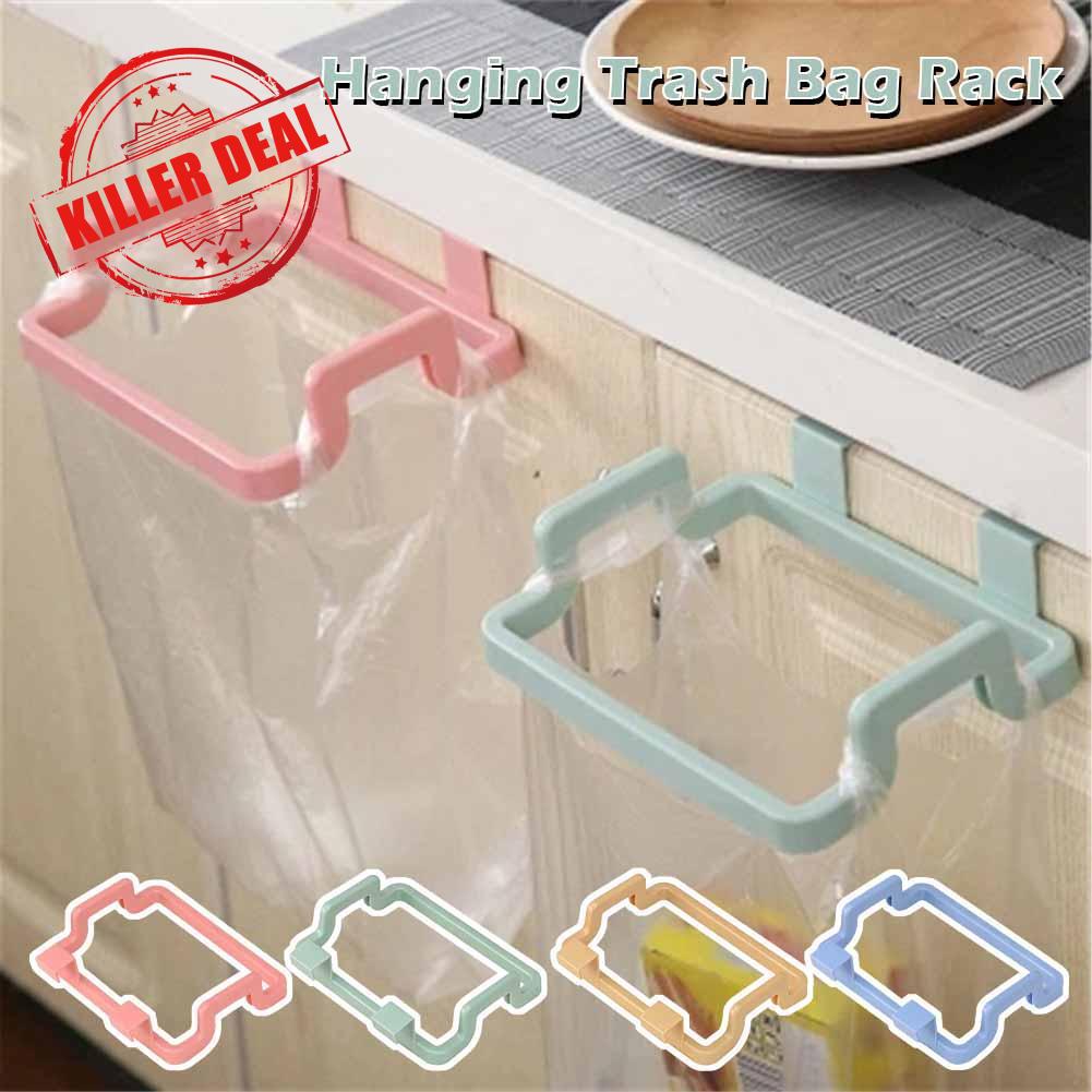Portable Plastic Door Garbage Trash Bag Box Can Rack Kitchen Tool ...