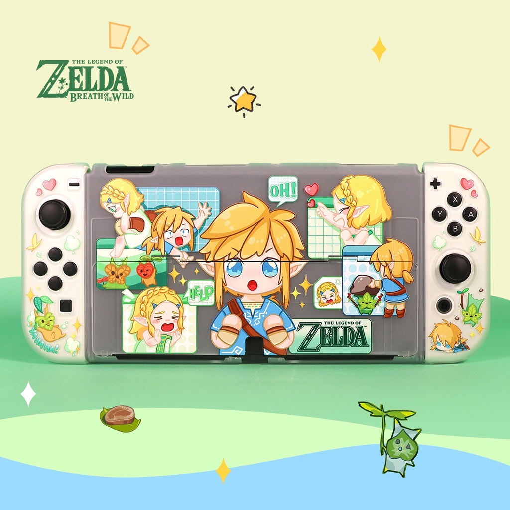 Nintendo Switch OLED Protective Case Cute Link Zelda Switch Frosted ...