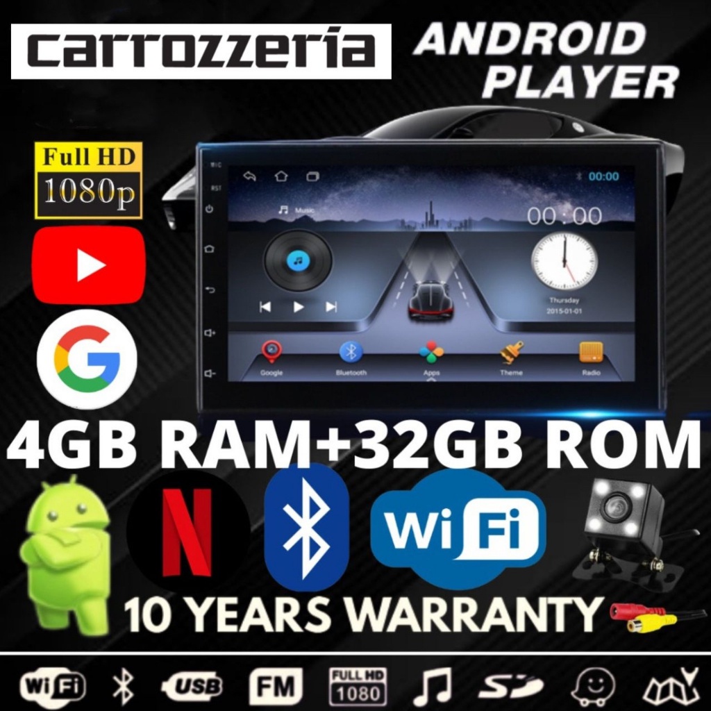 【Ready stock】 [4GB RAM 32GB ROM] 2023 newest Carrozzeria Android Player ...