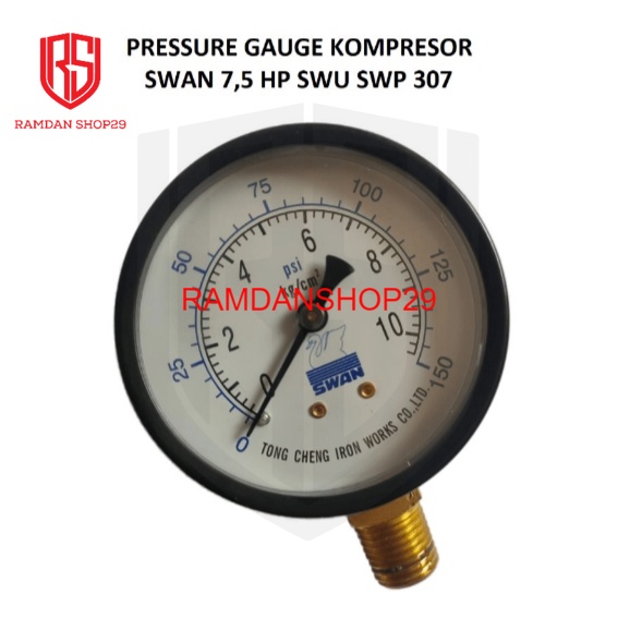 Swan Compressor Pressure Gauge Manometer 7.5 HP SWU Swp307 | Shopee ...
