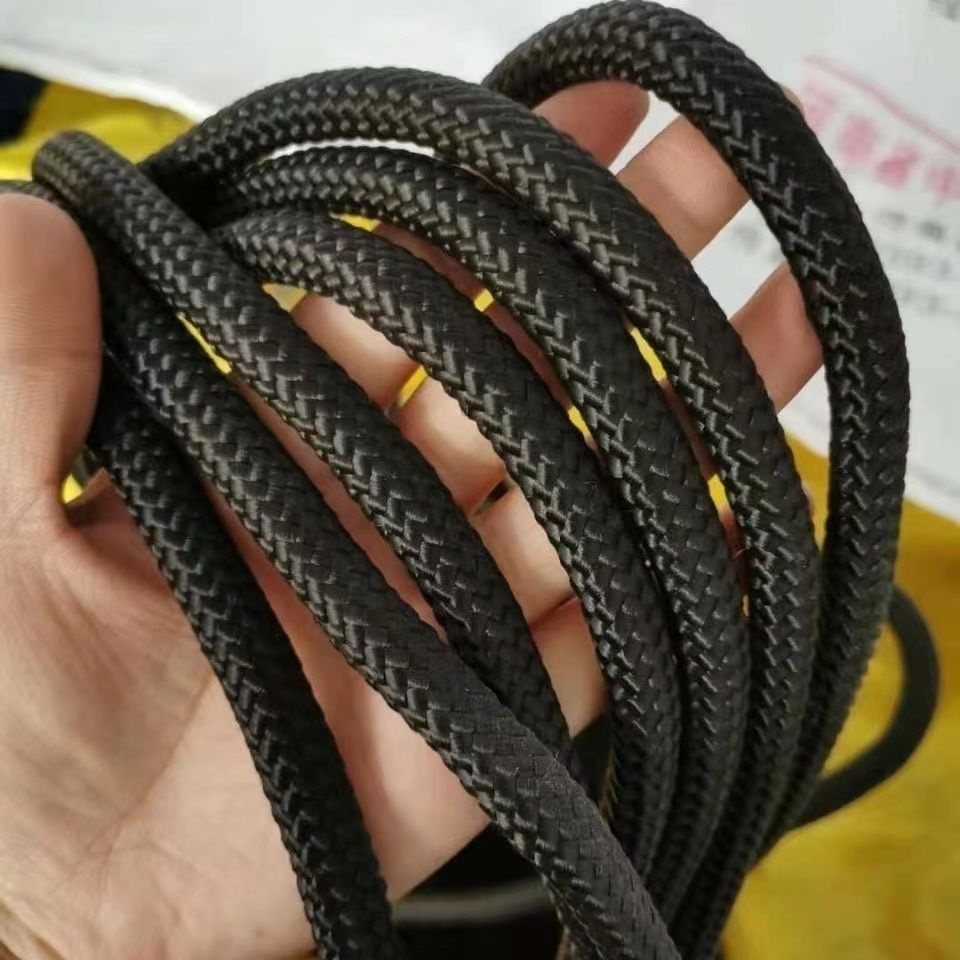 [Nylon Rope] Durable Sun-Resistant Braided Rope Black Wear-Resistant ...
