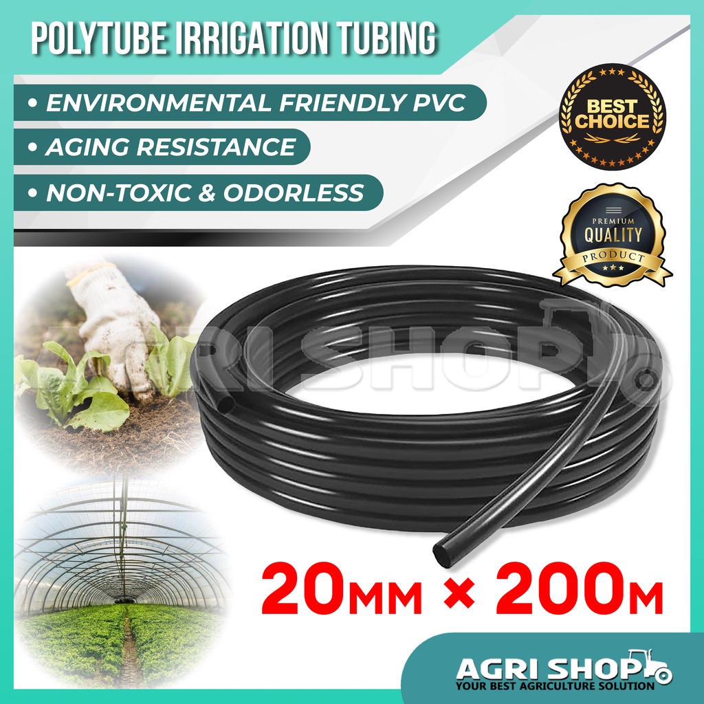 Agrishop 20mm x 200Meter Irrigation Water Tubing Pipe Polytube Hose ...