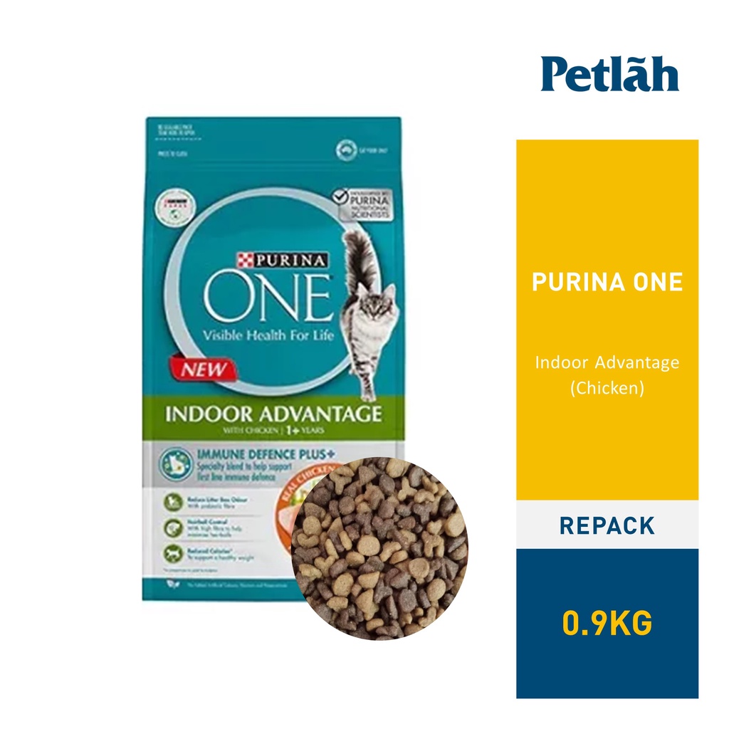 Purina One Adult Indoor Advantage Chicken 0.9kg (Repack) | Shopee Malaysia