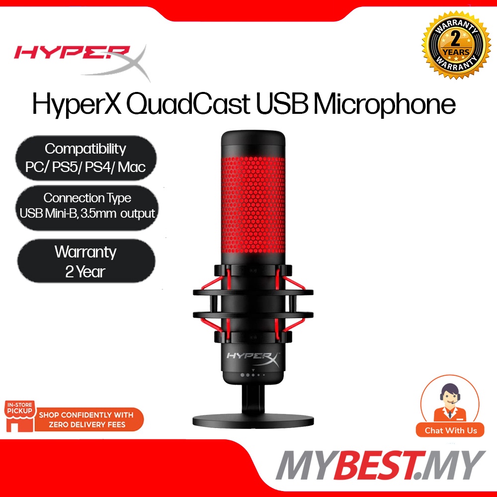 HYPER X QUADCAST USB CONDENSER GAMING MICROPHONE | Shopee Malaysia