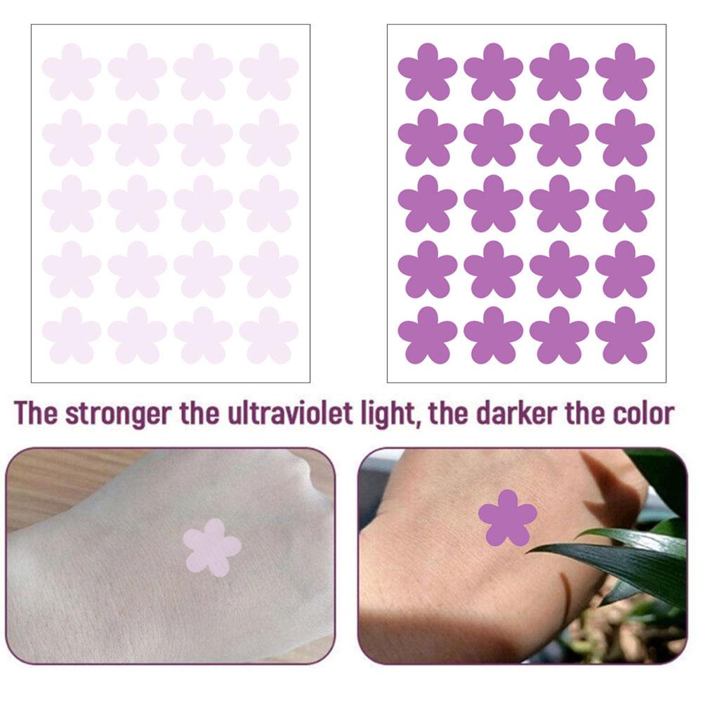20pcs 15mm Diameter Small Flower Applying Sunscreen Test Color Changing ...