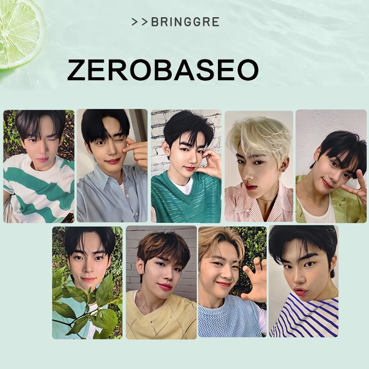 9pcs/set ZB1 Photocards ZEROBASEONE X BRINGGREEN Lomo Cards Zhang Hao Jiwoong Hanbin Matthew ...