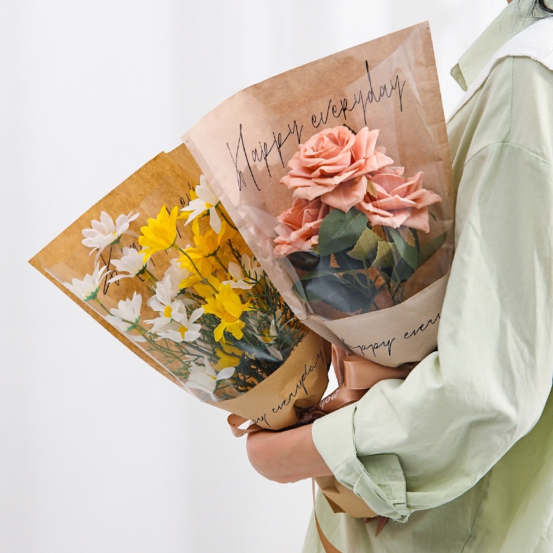 SHIOK Wording Happy Everyday Multiple Trapezoid Flower Wrapper For ...