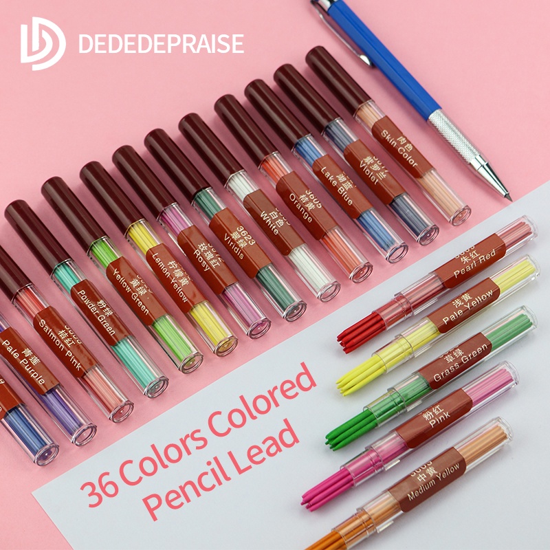 Automatic Mechanical Pencil Refills 2.0mm 36 Colors Replacement Color ...