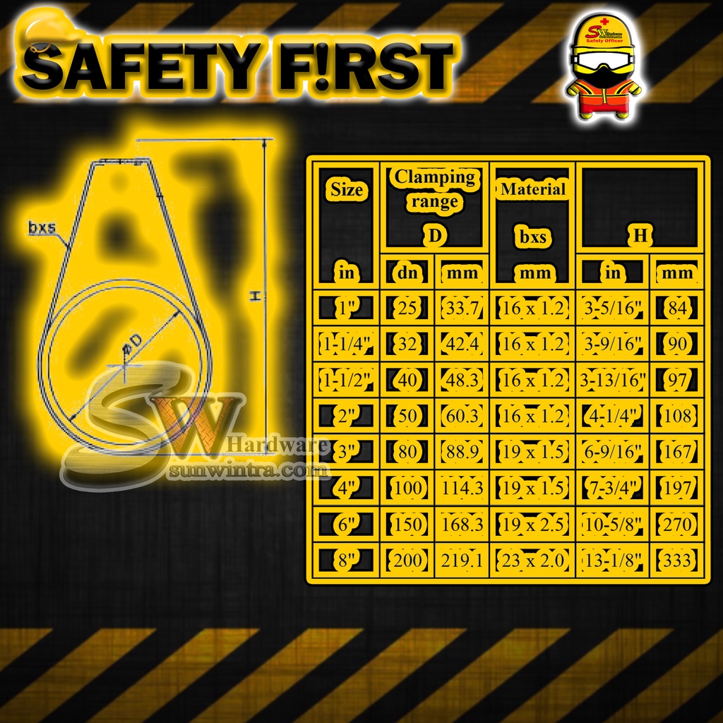 SW Hardware High Quality Swivel Loop Pipe Hanger Papaya Bracket ...