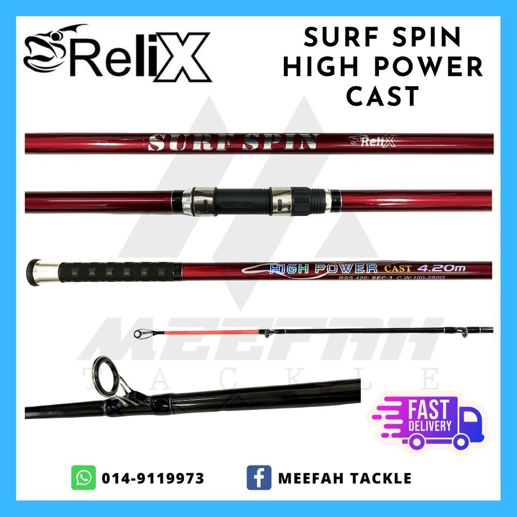 RELIX HIGH POWER SURF SPIN 14 15 FEET - Fishing Surf Rod Joran Pantai ...