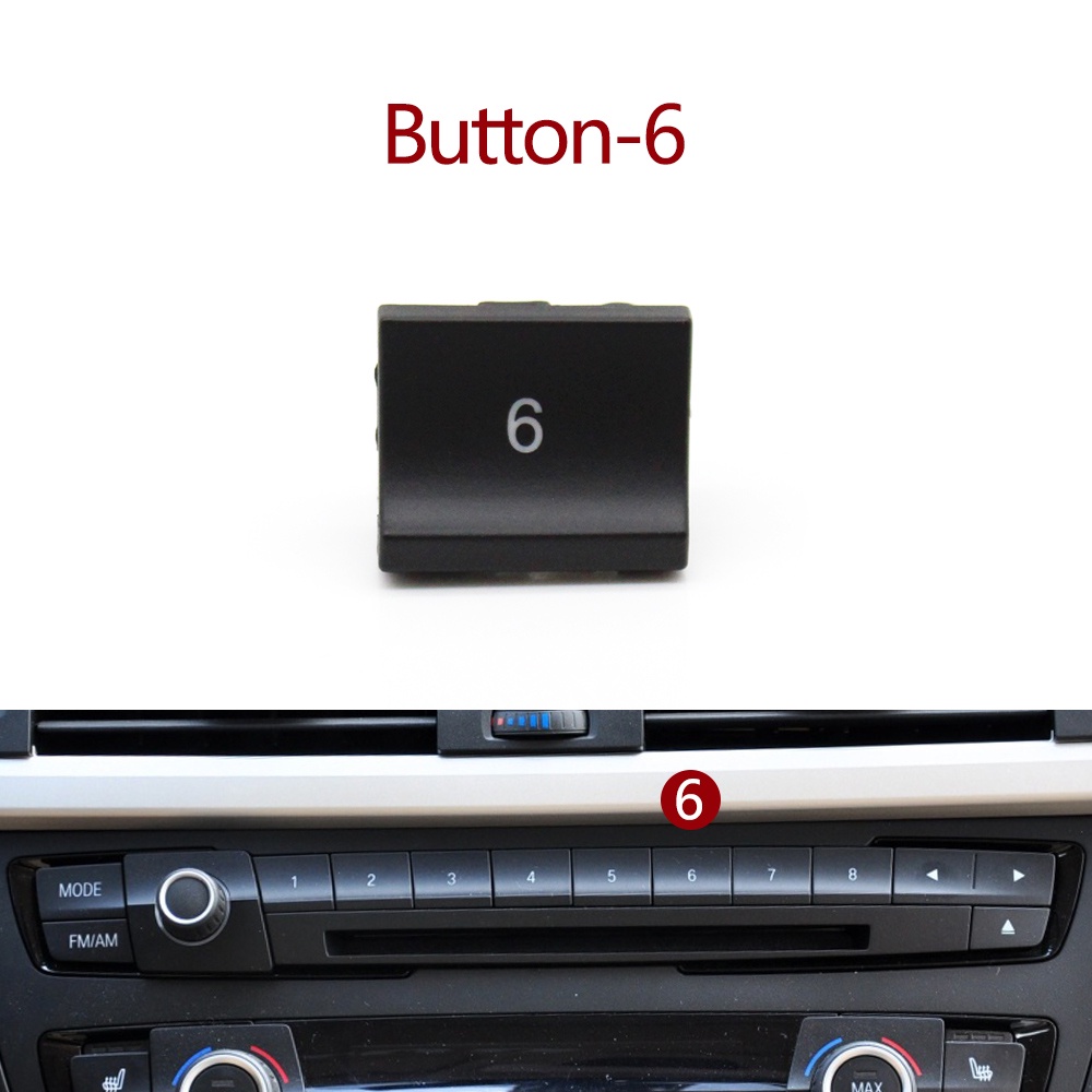 Car Front Dashboard Radio CD Player Digit Button Switch Buttons Cover ...