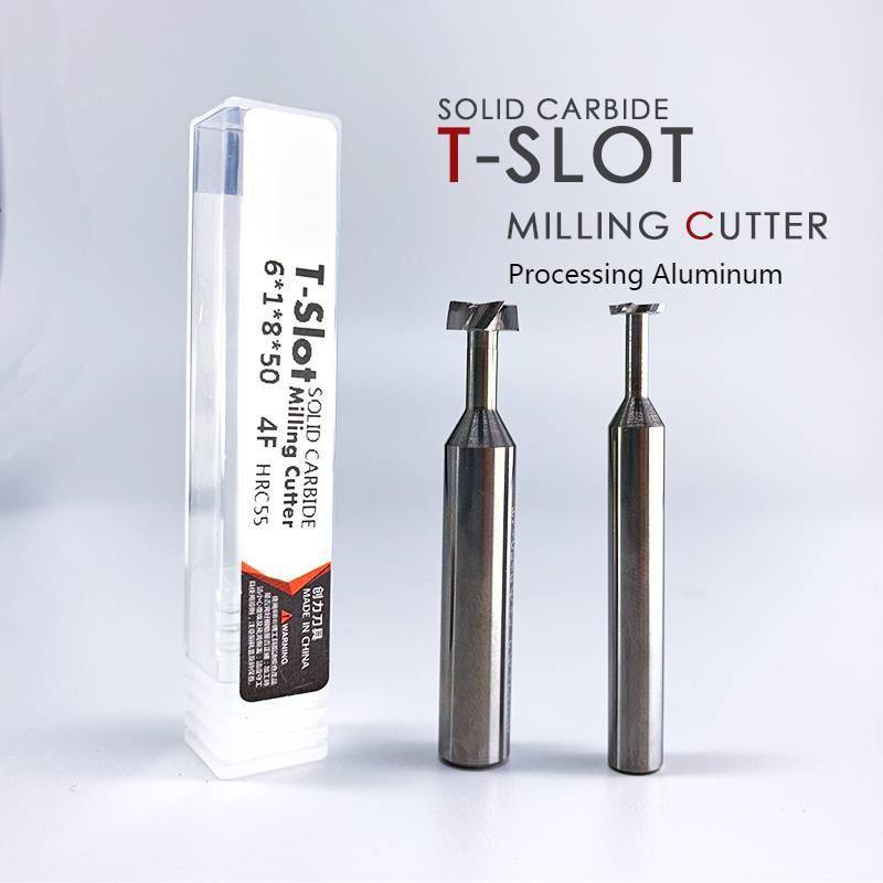 1PC HRC55 Carbide T Slot Milling Cutter 4 Flute Tungsten Steel End Mills CNC Cutter Tools For ...