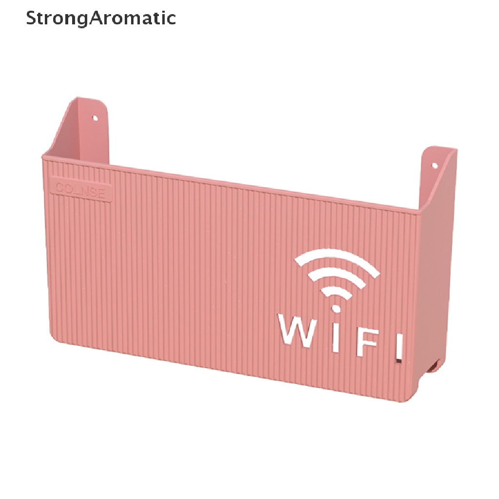 STRO Wireless Wifi Router Shelf Storage Box Wall Hanging ABS Organizer ...