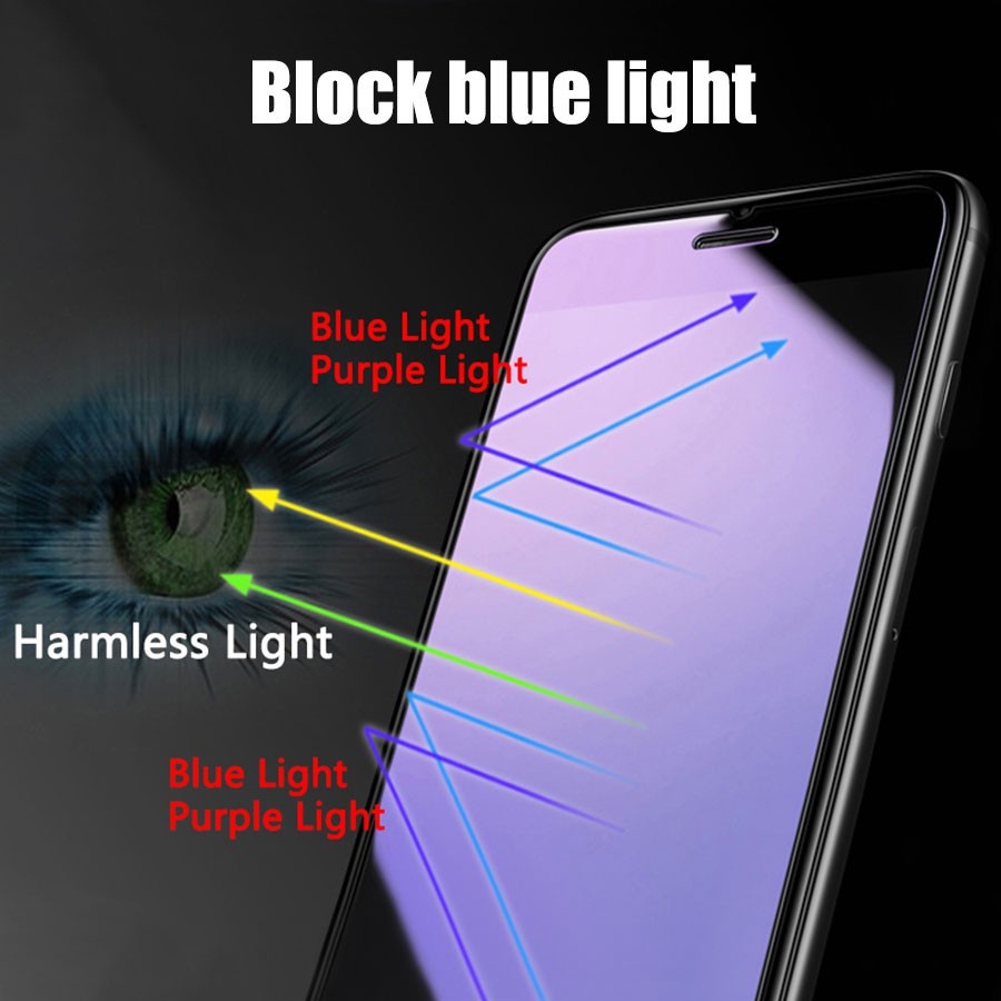 Anti Blue Light Glass for iP 6 6 Plus 6s 7 8 8Plus X XR XS MAX 11 12 13 ...