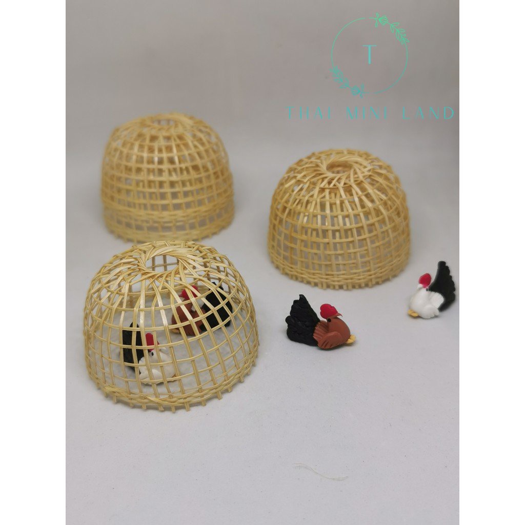Mini Chicken Coop Wooden Weaving Empty Not Including Miniature Items ...
