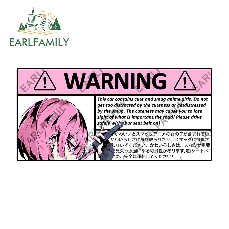 EARLFAMILY 13cm x 6.2cm Warning Re Zero Car Sticker Waterproof Truck ...