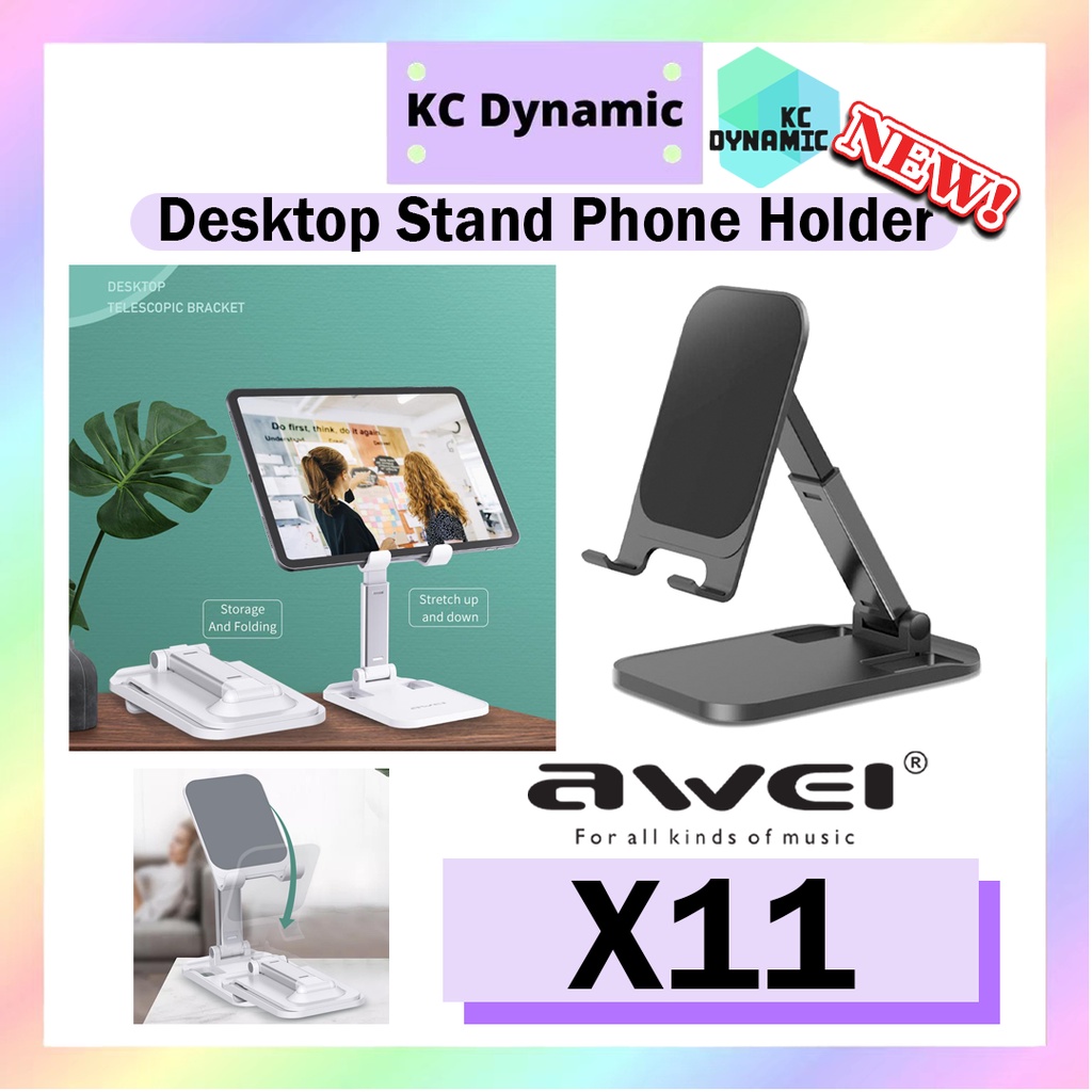 Awei X11 Desktop Stand Phone Holder Rotation Mobile Phone Stand ...