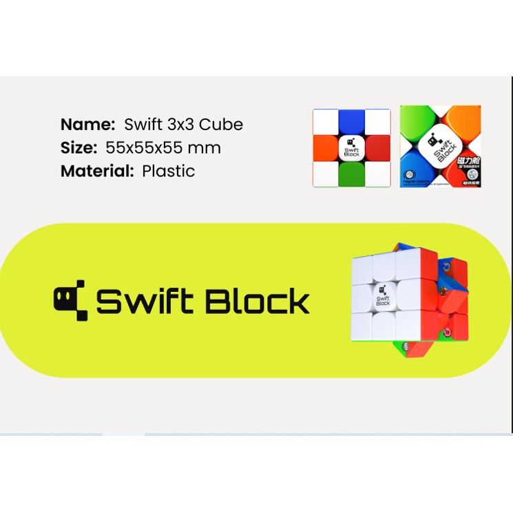 Gan 355S Swift Block 3x3 Magnetic Cube 48 Magnet Capsules 3x3x3 Speed Cube Puzzle Magic Cube ...