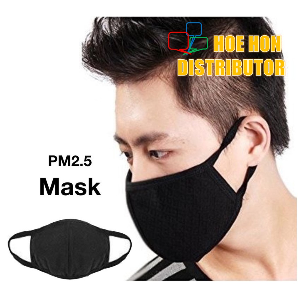 Korea Fashion Cotton Face Mask 3 Layer / Topeng Muka / Mulut | Shopee ...