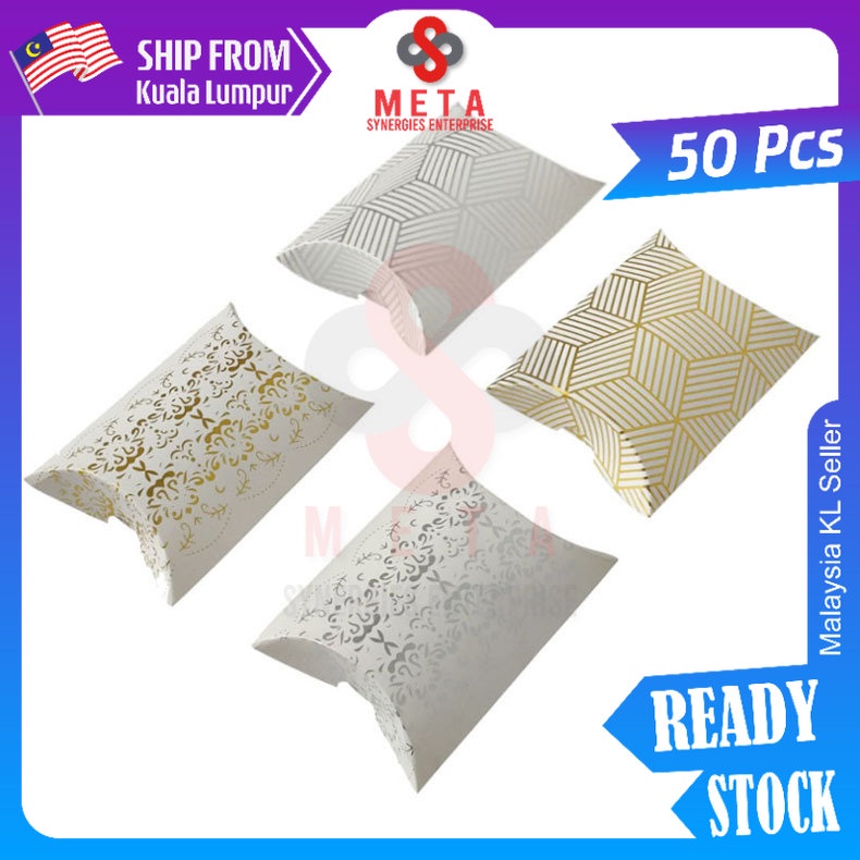 50 Pieces Murah Candy Box Party Gift Doorgift Bag Kotak Goodies Pillow ...