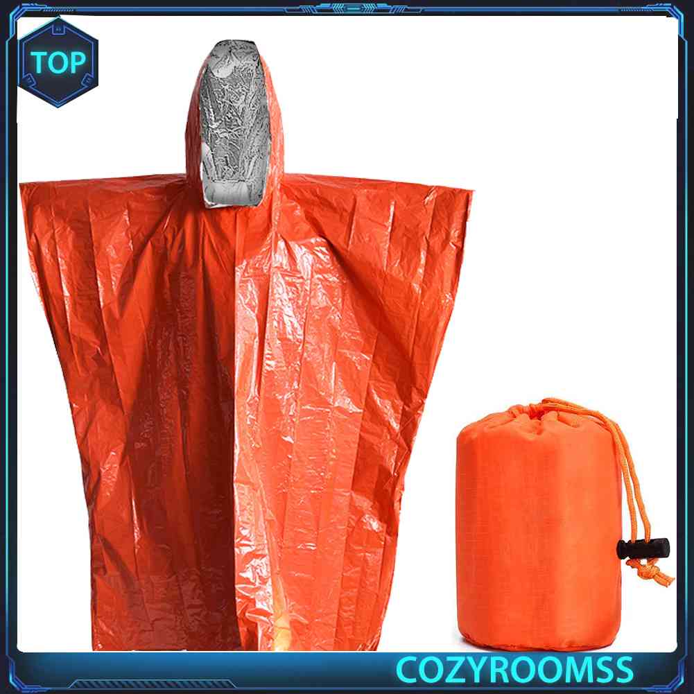 Outdoor Raincoat Disposable Dual Color Thermal First Aid Survival ...