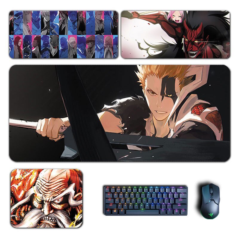 Anime Bleach Large Mouse Pads Ichigo Rukia Toushiro Kenpachi Mousepad ...