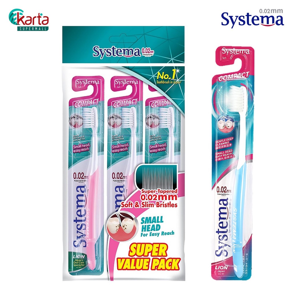 SYSTEMA Super Value Pack Compact Toothbrush 3's | Shopee Malaysia