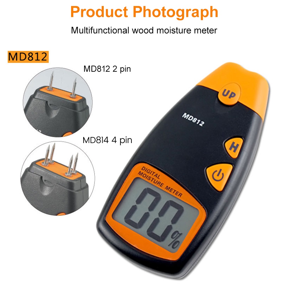 DIYMORE Wood Moisture Meter Firewood Moisture Tester Moisture Content ...