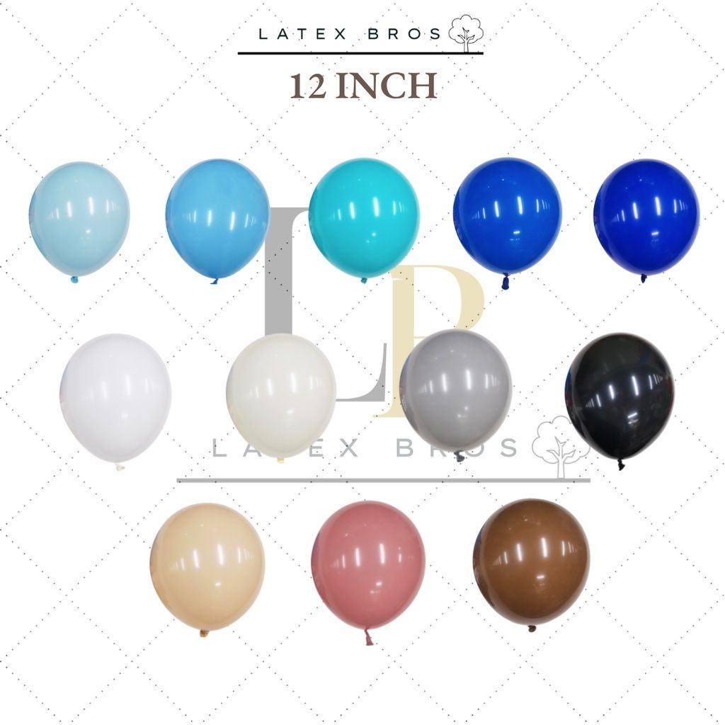 12 Inch High Quality 3.2g Matte Latex Balloon (10 pieces/pack) | Shopee ...