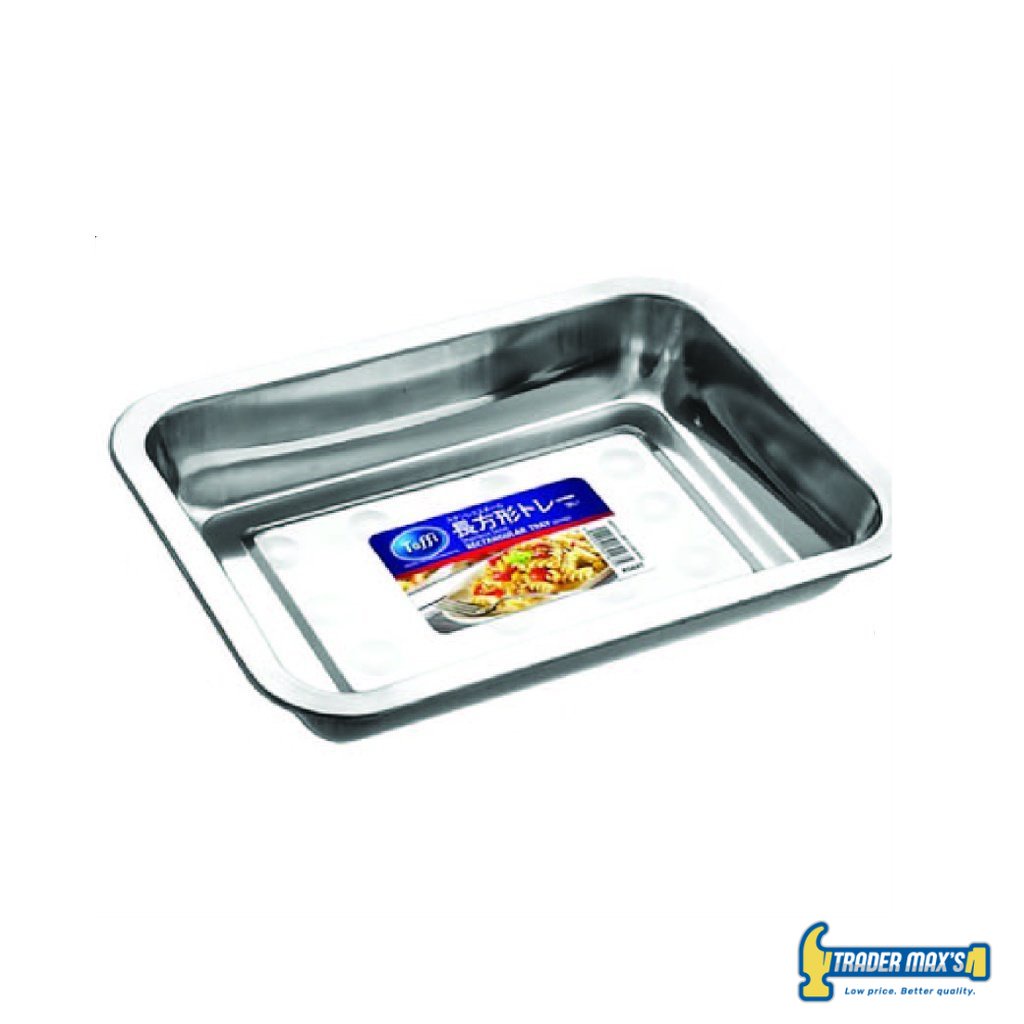 Toffi Stainless Steel i Deep Rectangular Tray | Kitchen Tray/Cooking ...