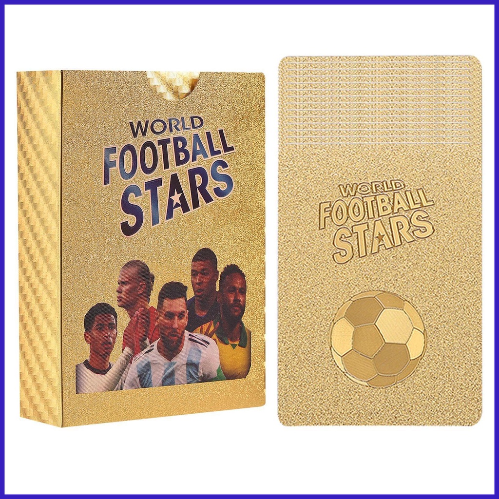 World Football Stars Soccer Star Gold Foil Cards 50 Sheets European and ...