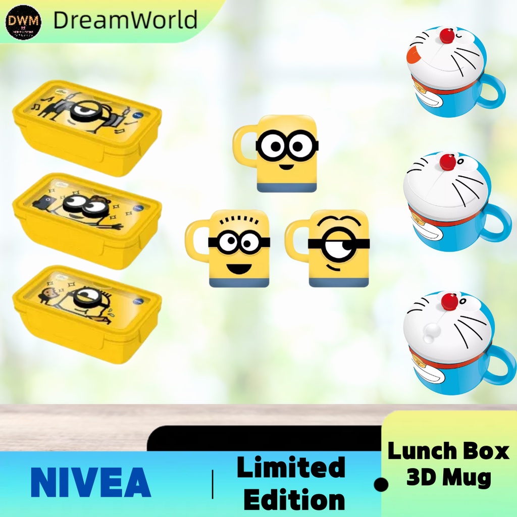 Nivea Minions CNY Bowl Set 3D mug 3D Lunch box Doraemon 3D mug | Shopee ...