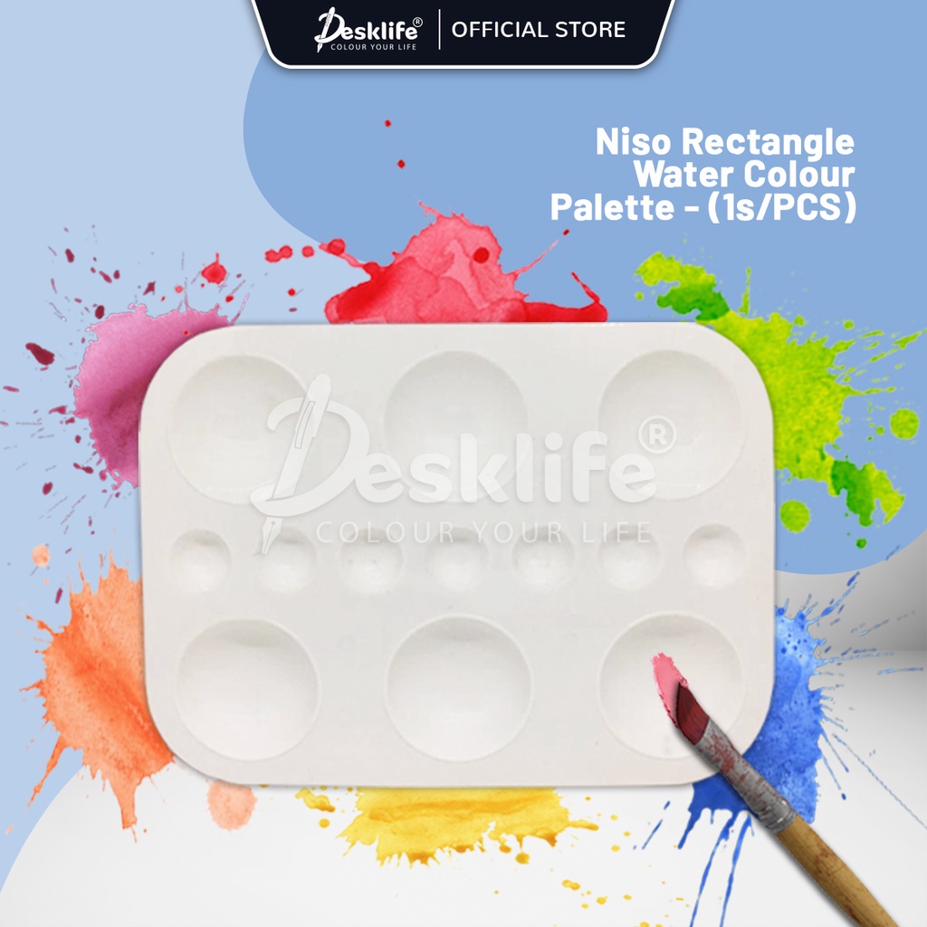 Desklife Niso Rectangle Water Colour Palette Painting Plate - (1s/PCS ...