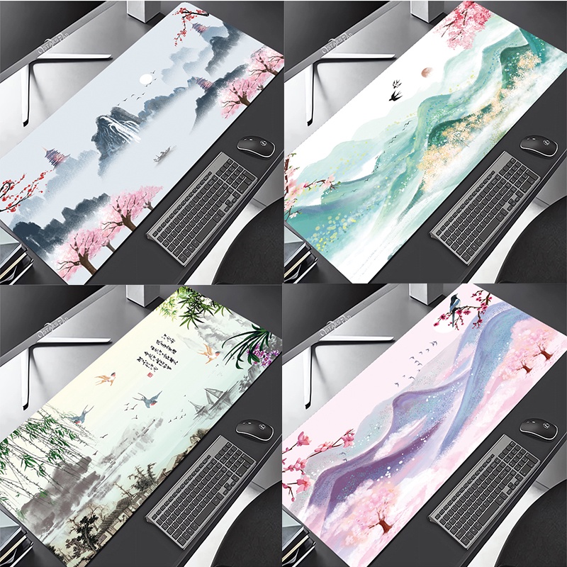 Chinese Traditional Painting Style Mousepad Cherry Blossom Carpet ...