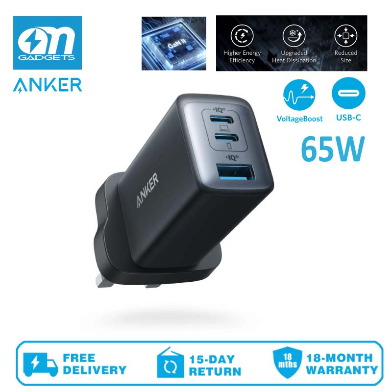 Anker A2666/A2667 USB C Charger (Nano II 65W), PPS 2/3-Port Fast ...