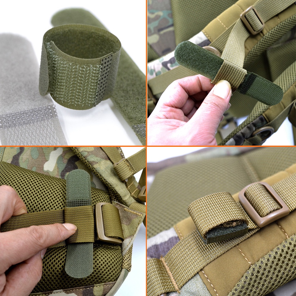 LUC 2 pcs Molle Tie Straps Webbing Straps Neat Organizer Secure Hook ...