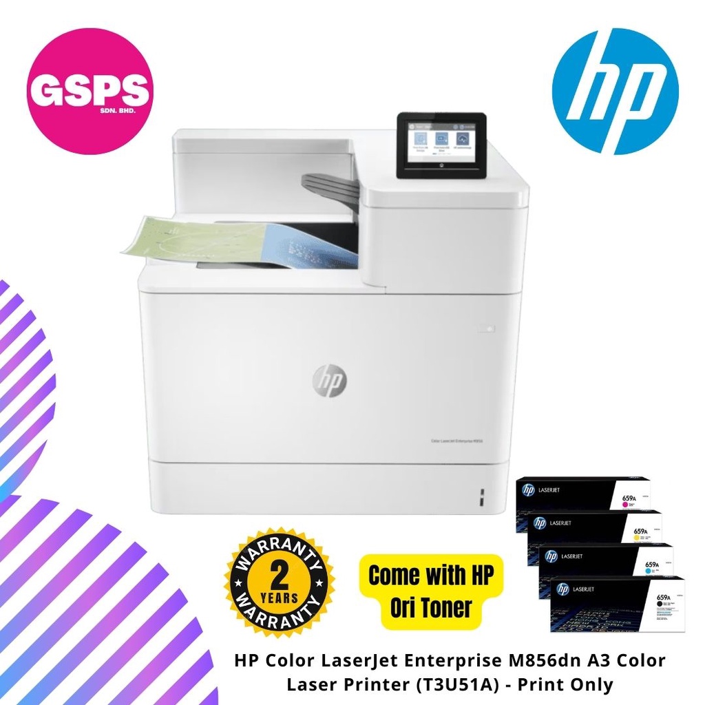 HP Color LaserJet Enterprise M856dn A3 Color Laser Printer (T3U51A ...