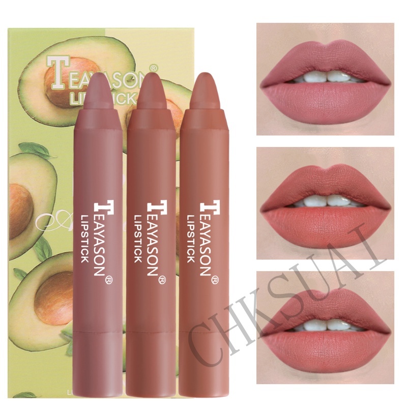 TEAYASON/3 Pcs Matte Velvet Lipstick Set/Delicate/Waterproof/Non-Stick ...