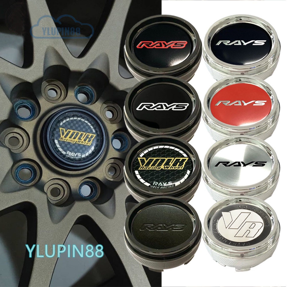 4pcs 66 62 60 61mm Car Styling Rays Volk Racing Center Rim Emblem ...
