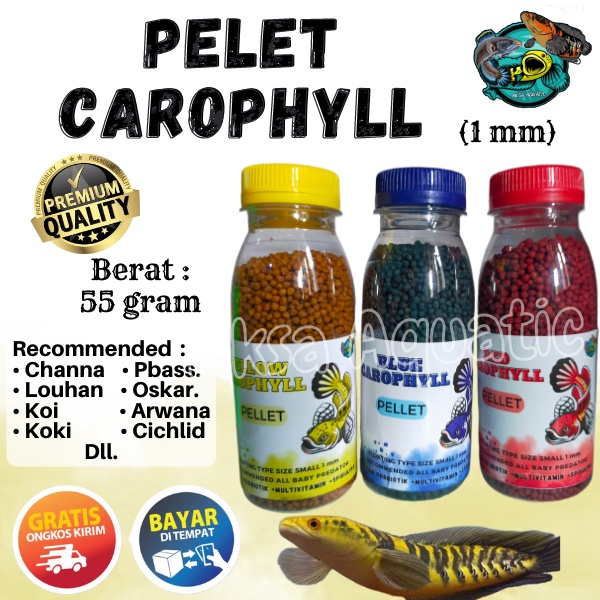 Carophyll Pellet Yellow Red Blue Channa Fish Feed Bottle 100ml | Shopee ...