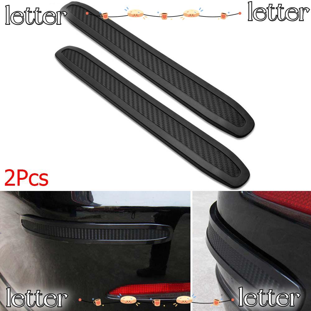 LETTER Black Car Bumper Strip Carbon Scratch Guard Front/Rear Corner ...