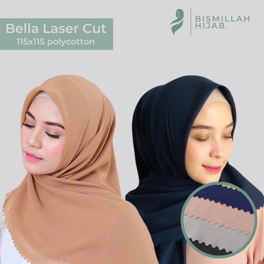 Hijab SQUARE BELLA LASERCUT/BELLA SQUARE LASERCUT/HIJAB BELLA LASER CUT | Shopee Malaysia