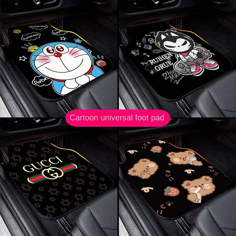 Car Foot Mat Cartoon Women's Car Main Driving Universal Carpet Mat Anti ...