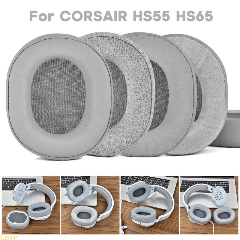 Love Headset Ear Pads Sleeves for CORSAIR HS55 HS65 Headphone Ice Silk ...