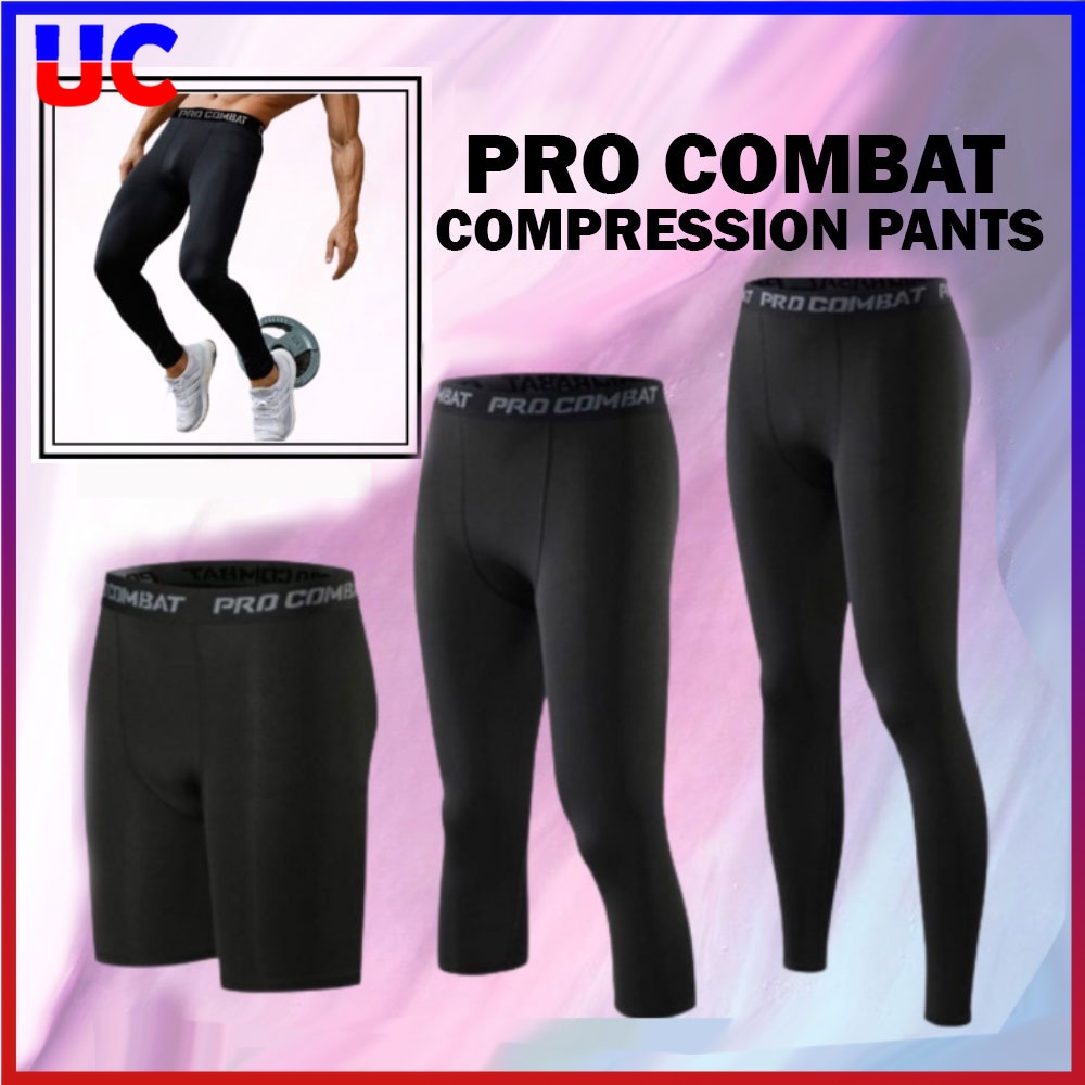 UC_Pro Combat Leggings Tight Pants Men For Gym/Running/Swimming Seluar Tight Lelaki Quick Dry ...