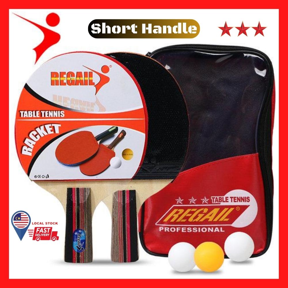 🇲🇾READY STOCK Raket Ping Pong Pemegang Pendek Short Handle Table Tennis ...