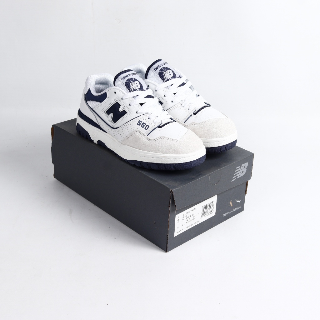 Sneakers NB New Balance 550 Navy Blue | Shopee Malaysia