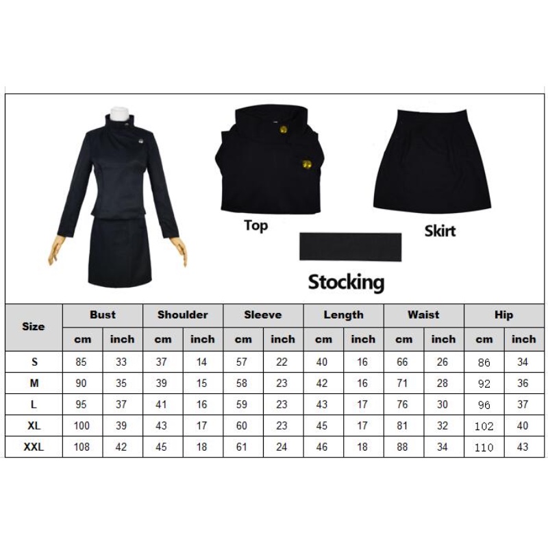 Shoko Ieiri Cosplay Costume Jujutsu Kaisen Season 2 Blue Black Dress ...