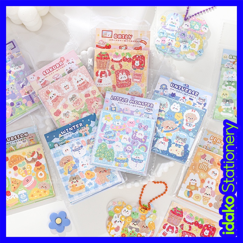idako 10 pek pelekat Poket stickers akaun tangan scraping landskap ...