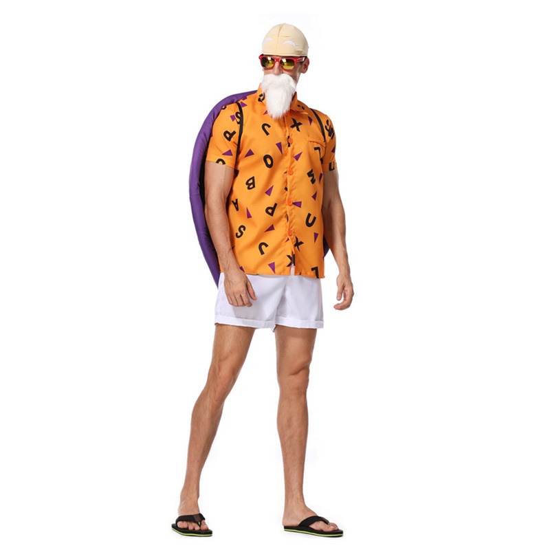 Master Roshi Tortoise Man Cosplay Uniforms Male Turtle Fairy Halloween ...